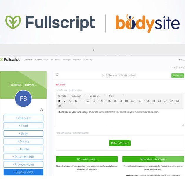 Dispense professional-grade supplements on BodySite with Fullscript™ - BodySite Practice ...